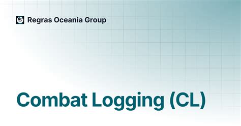 Combat Logging Cl Regras Oceania