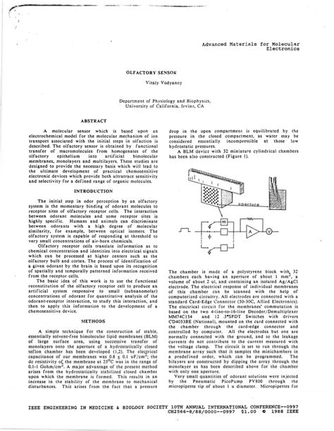 Pdf Olfactory Sensor