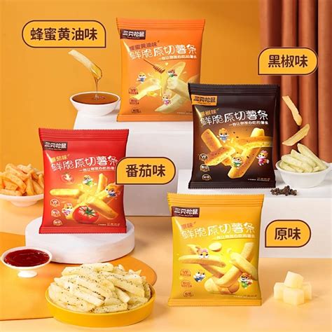 三只松鼠原切薯条18g鲜切酥脆薯片非膨化休闲儿童健康零食 tmall com天猫 花瓣网