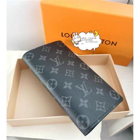 Lv 路易威登 Brazza 錢夾 對折長夾 錢包 卡夾 皮夾 黑色老花 男夾 M61697 蝦皮購物