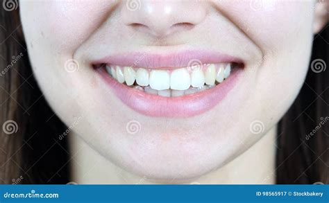 Close Up Of Smiling Girl Face Stock Image Image Of Smiling Comfort