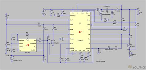 Analog Dimming Led Driver Circuit Youspice