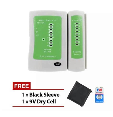 Network Cable Lan Tester With Free 9v Battery High Quality With Black