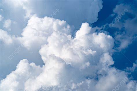 Fresh Sunny Blue Sky White Clouds Background Sun Sunshine Fresh