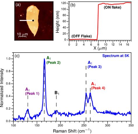 A Afm Image Of The Mote 2 Flake On A Sisio 2 Substrate The Black