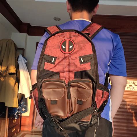 Marvel Anime Cartoon Mochila Vingadores Deadpool Capit O Am Rica Ao Ar