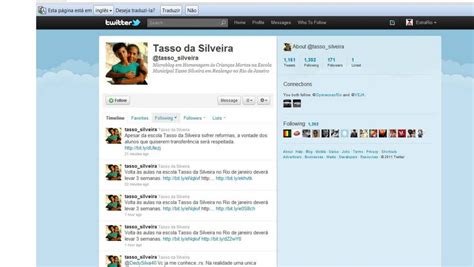 Criado perfil no Twitter em homenagem às vítimas do massacre em Realengo