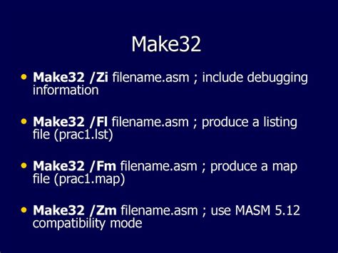 Assembly Programming Notes For Practical Ppt Download