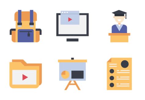 Education Flat Color Icons By Tattsumaki