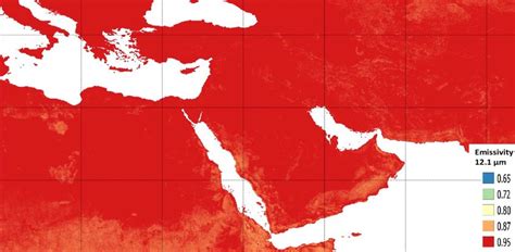 Emissivity At 121 μm Processed Using Global Infrared Land Surface