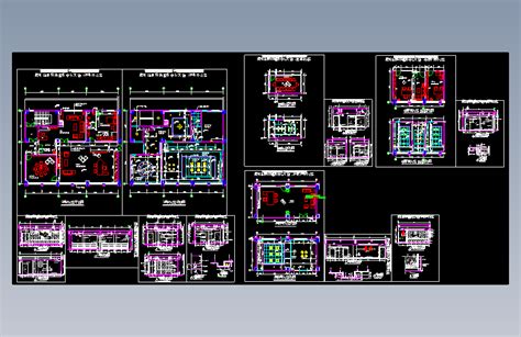 1425 某招商服务中心大楼办公区室内装修设计cad施工图 Autocad 2000 模型图纸下载 懒石网