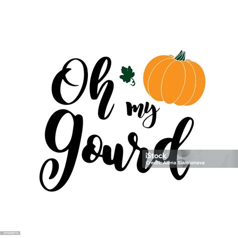 손으로 스케치 오 내 Gourd 따옴표 와 호박 흰색 배경에 고립 엽서 초대장 포스터 아이콘 배너 템플릿 타이포그래피에 대한
