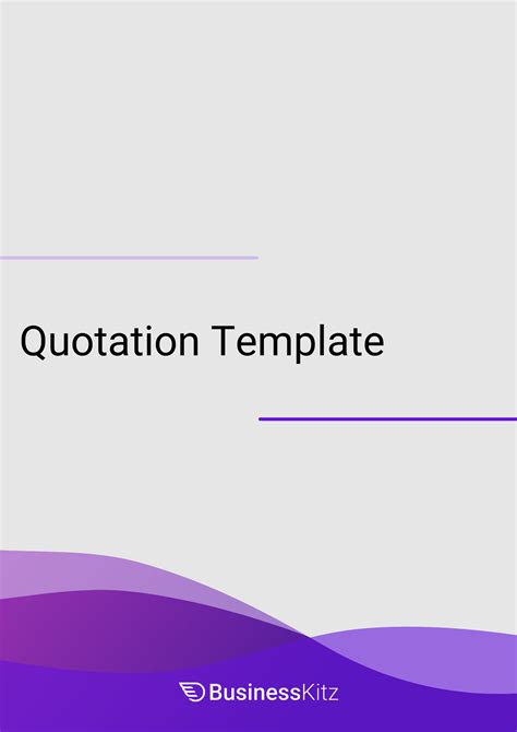 Quotation Template Free Professional Quote Template Business Kitz