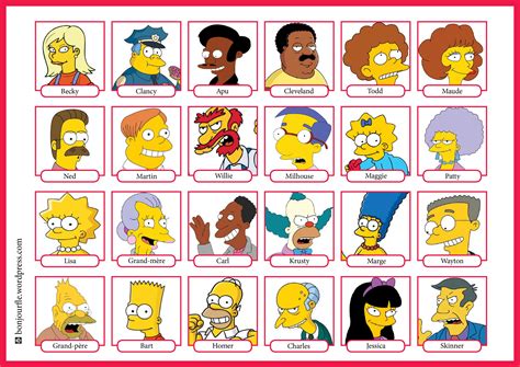Posts About Qui Est Ce On Bonjour Fle Jeux Fle Fle Les Simpson
