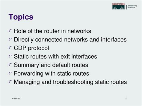 PPT Exploring Static Routing In Networks CCNA Semester 2 PowerPoint