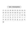 Programming Line Icons Circle Royalty Free Vector Image