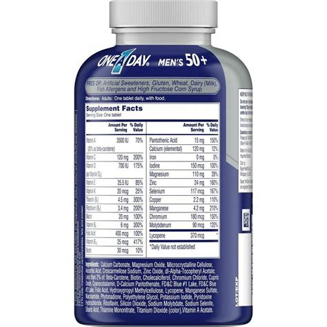Bayer One A Day Mens 50 Multivitaminmultimineral Dietary Supplement