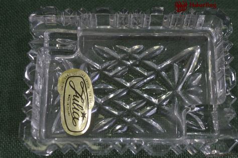 Купить Пепельница хрустальная с сигаретницей Julia Хрусталь Этикетка Польша периода СССР в