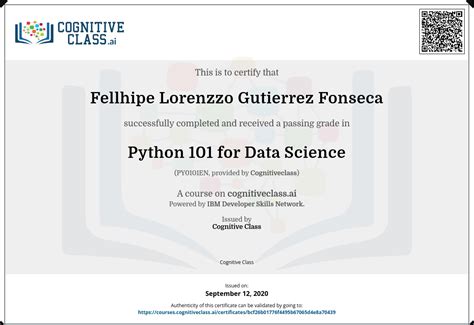 Cognitiveclass Py0101en Certificate Cognitive Class