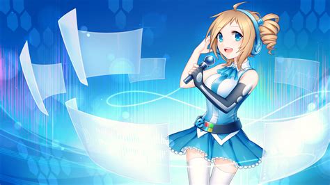 Aizawa Inori Anthropomorphism Blonde Hair Blue Blue Eyes Elbow Gloves