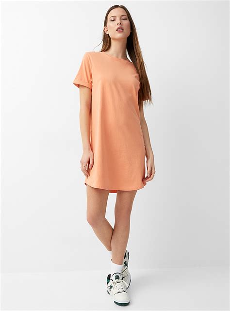 Straight Fit Organic Cotton T Shirt Dress Twik Womens Short