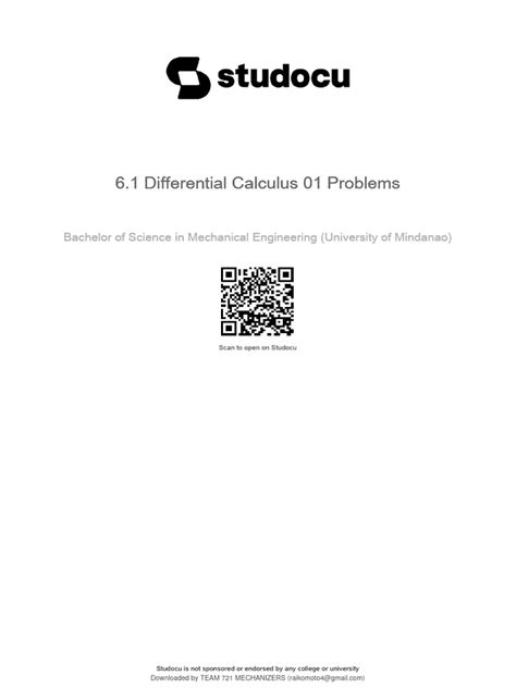 61 Differential Calculus 01 Problems Pdf Computers