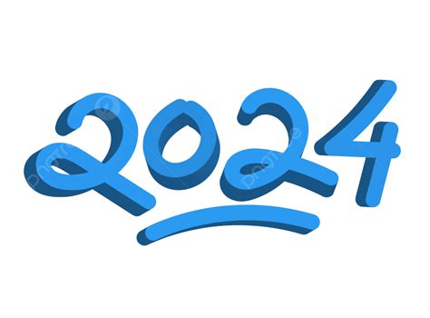 Texto 3d Do Ano 2024 Azul Vetor Png 2024 2024 3d Ano Novo Imagem Porn