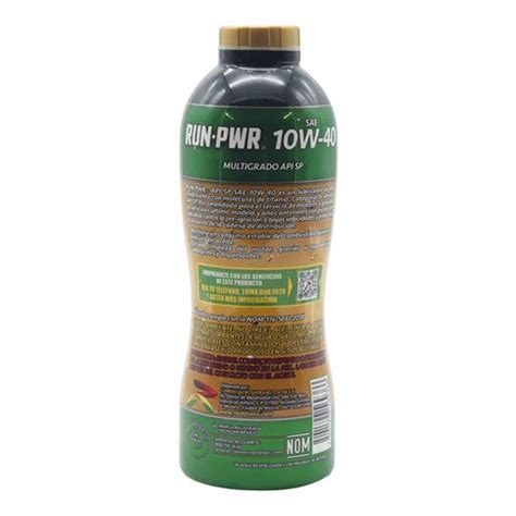 Aceite Motor Multigrado Roshfrans Run Pwr 10w 40 Sp 950 Ml