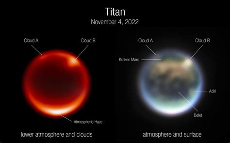 Webb Rastrea Nubes En La Luna Titán De Saturno