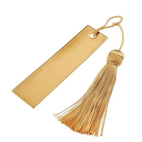 Gold Bookmark With Tassel Isolated On White Premium Ai Generated Image
