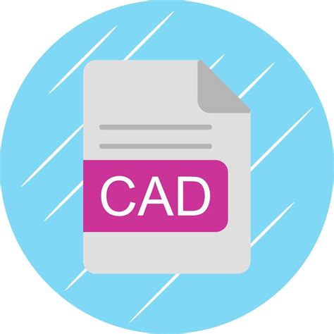Cad File Format Flat Circle Icon Design 43894440 Vector Art At Vecteezy