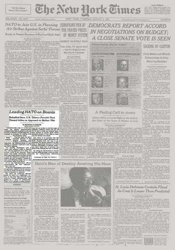 Conflict In The Balkans Leading Nato On Bosnia Rebuffed Once Us