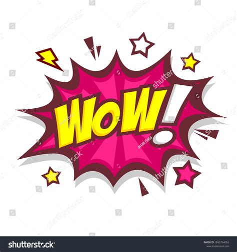 Comic Speech Bubbles Text Wow Vector Stock Vector (Royalty Free) 1893764062 | Shutterstock