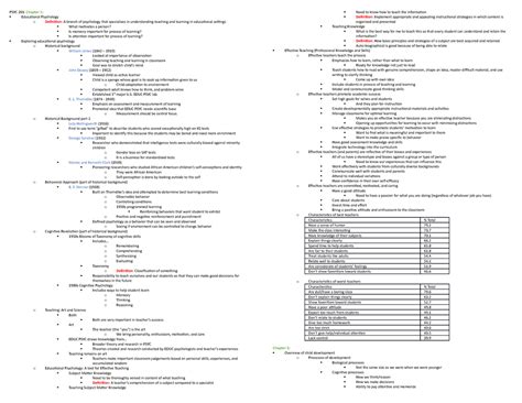 Psyc 201 Unit 1 Lecture Notes 8 Psyc 201 Chapter 1 Educational