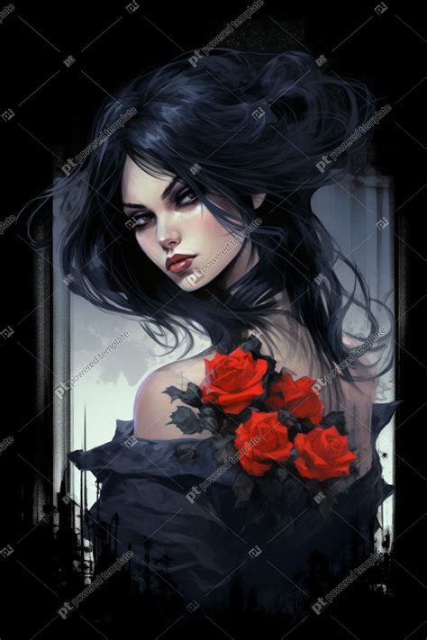 Beautiful Vampire Girl Art