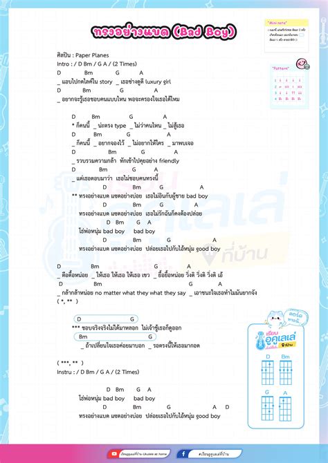 คอร์ดอูคูเลเล่เ เรียนอูคูเลเล่ ที่บ้าน Ukulele At Home