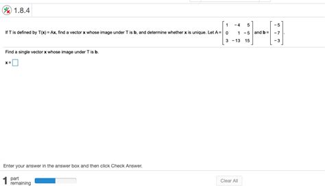 Solved If T Is Defined By T X Ax Find A Chegg Com