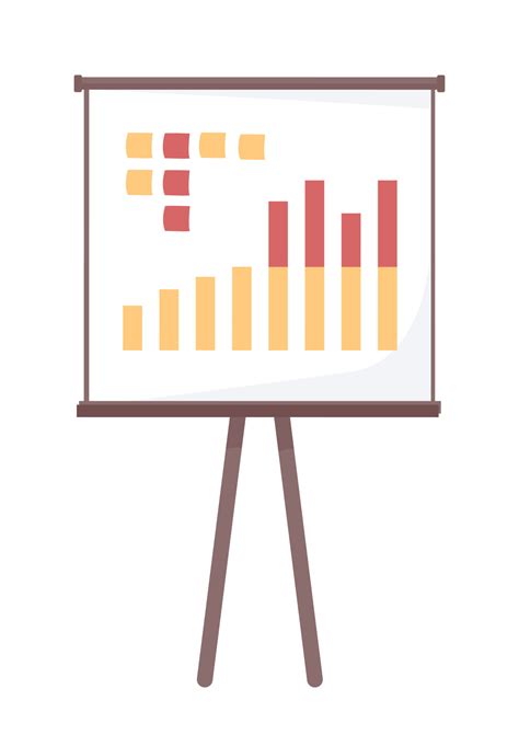 Board With Analytic Infographic Semi Flat Color Vector Object Editable