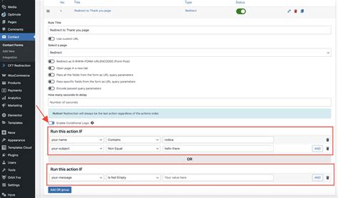 Using Conditional Logic Redirect For Contact Form 7 Themeisle Docs
