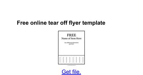 62 Customize Template Flyer Tear Off Tabs Templates For Template Flyer
