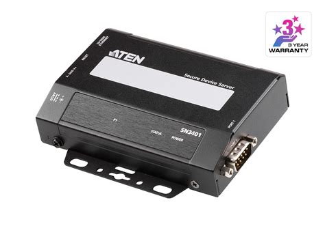1 Port Rs 232422485 Secure Serial Device Server Sn3401 Aten Secure