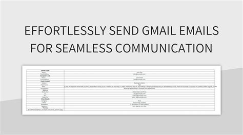 Free Gmail Communication Templates For Google Sheets And Microsoft