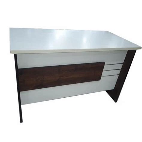 Rectangular White Particle Board Office Table With Storage At ₹ 5500