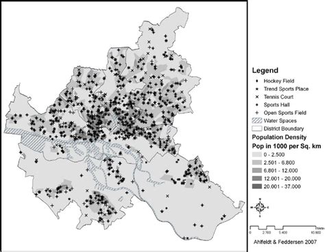 Spatial Distribution Of Sports Places Download Scientific Diagram