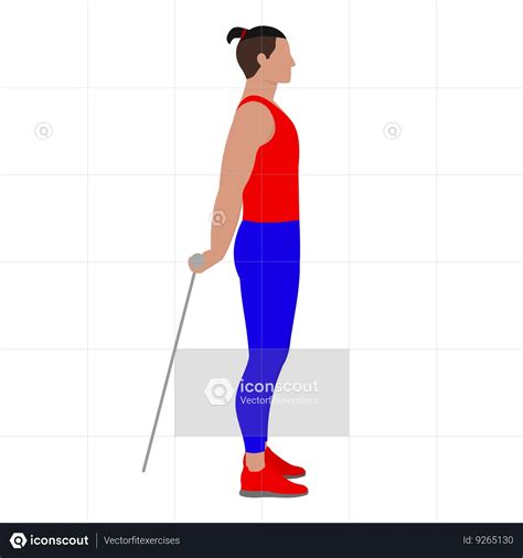 Man Doing Cable Behind Back Wrist Curl Exercise For Arm Animated