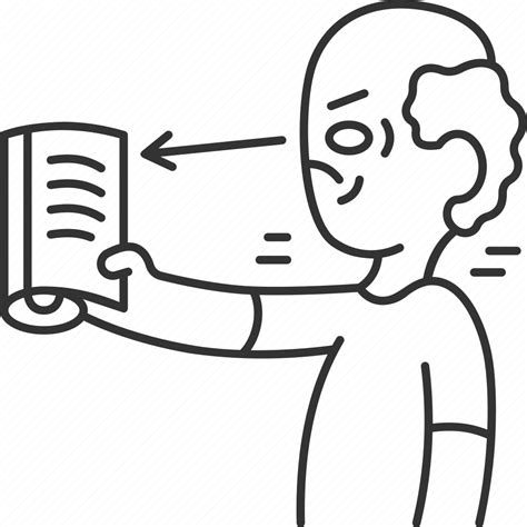 Presbyopia Eyesight Vision Focusing Problem Icon Download On