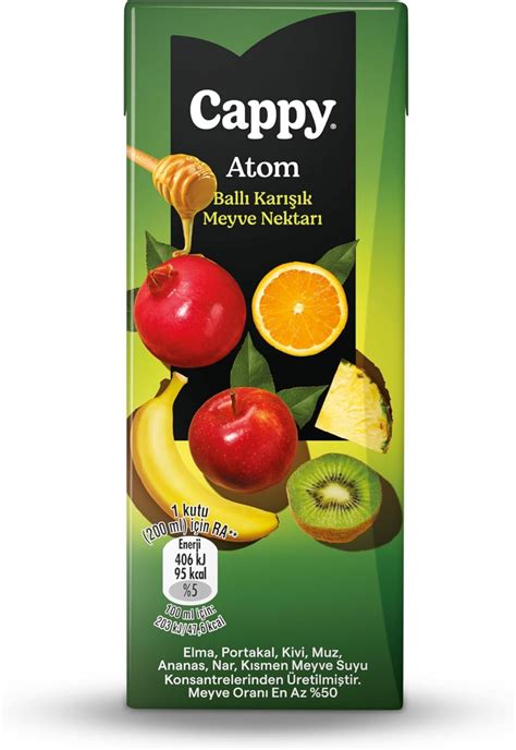 Cappy Atom Ballı Karışık Meyve Nektarı Karton Kutu 27x200 Ml Onual