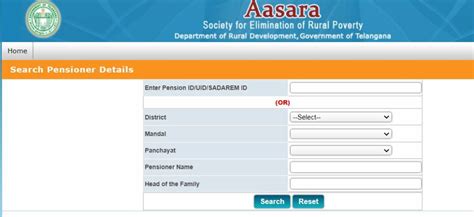 How To Check Aasara Pension Status In Telangana