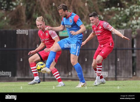 Tom Eastman Of Dagenham And Tom Wraight Of Hornchurch During Hornchurch Vs Dagenham And Redbridge