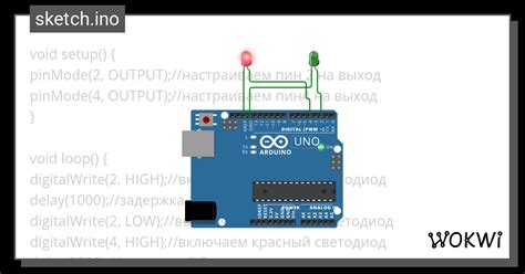 Кровяков светодиод Wokwi Esp32 Stm32 Arduino Simulator